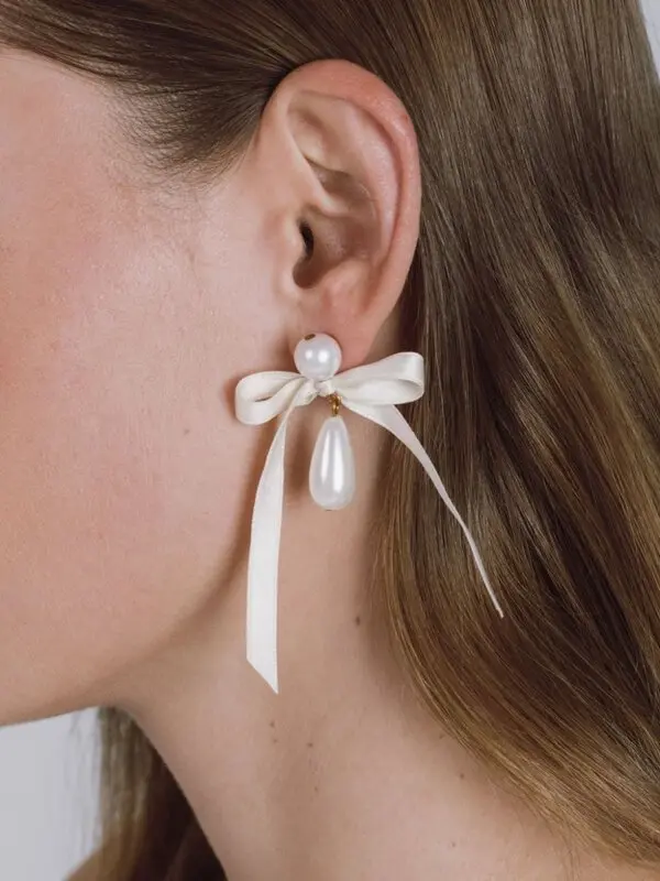 JENNIFER BEHR Sylvie Bow-detail Drop Earrings