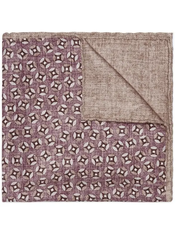 Brunello Cucinelli Geometric-pattern Pocket Square