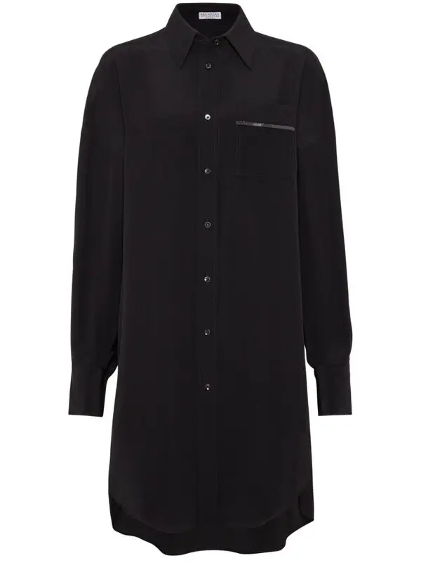 Brunello Cucinelli Embellished Long-sleeve Shirt