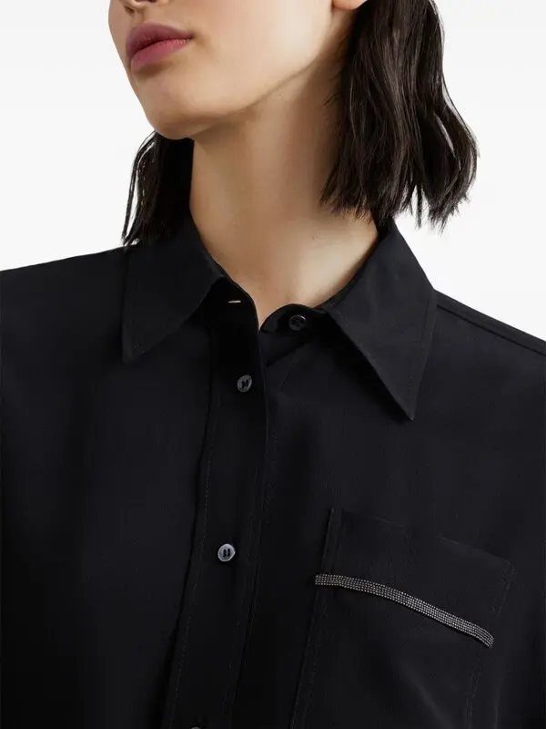 Brunello Cucinelli Embellished Long-sleeve Shirt