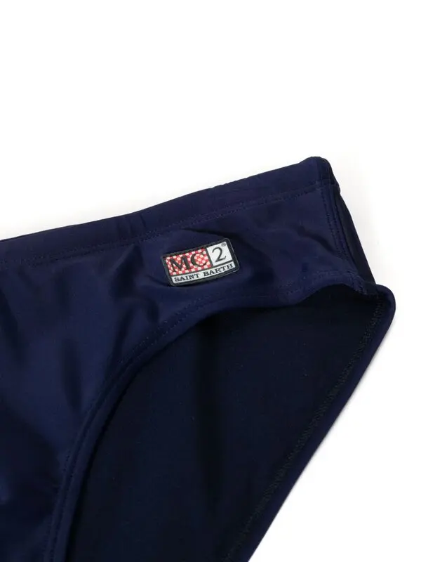 MC2 SAINT BARTH Cayo Logo-patch Swimming Trunks - Blue