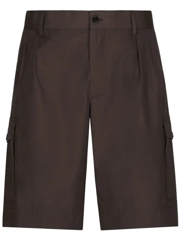 Dolce & Gabbana Straight-leg Cotton Cargo Shorts - Brown