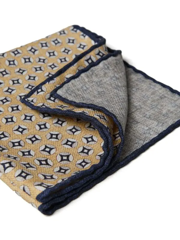 Brunello Cucinelli Geometric-pattern Pocket Square
