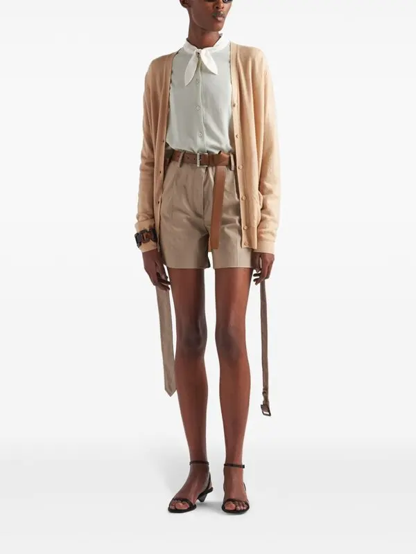 Prada Triangle-logo Cashmere Cardigan