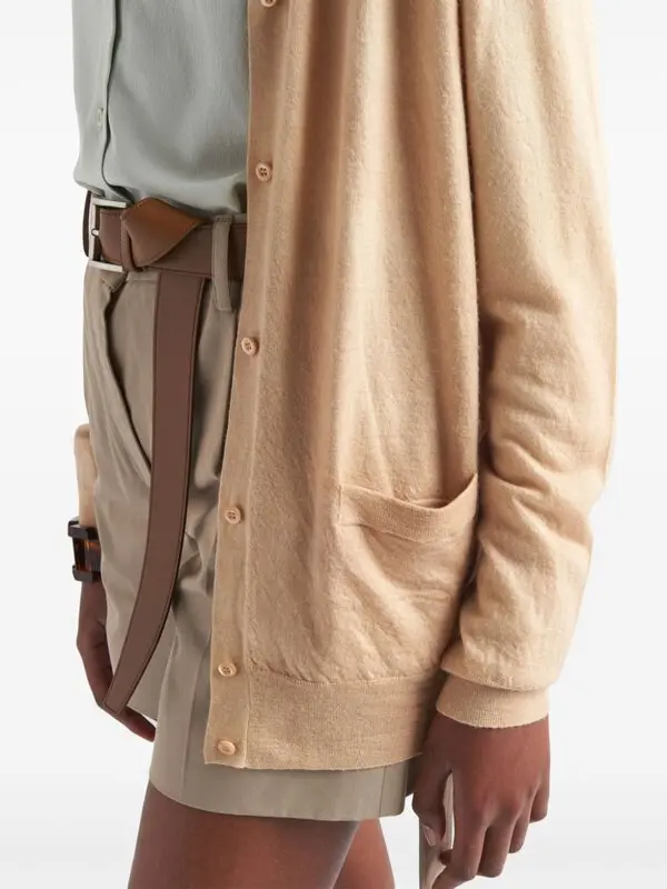 Prada Triangle-logo Cashmere Cardigan