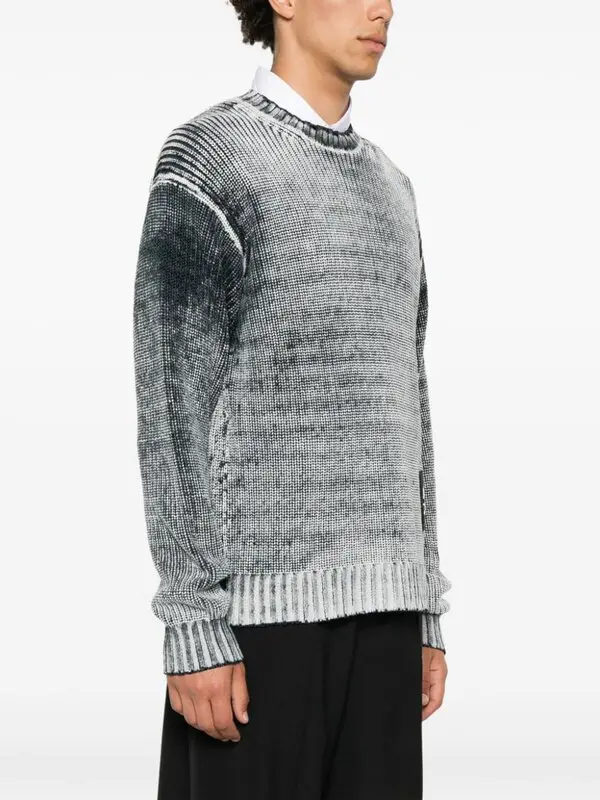 Acne Studios Acid-Print Chunky-Knit Jumper In White - 41% Off 