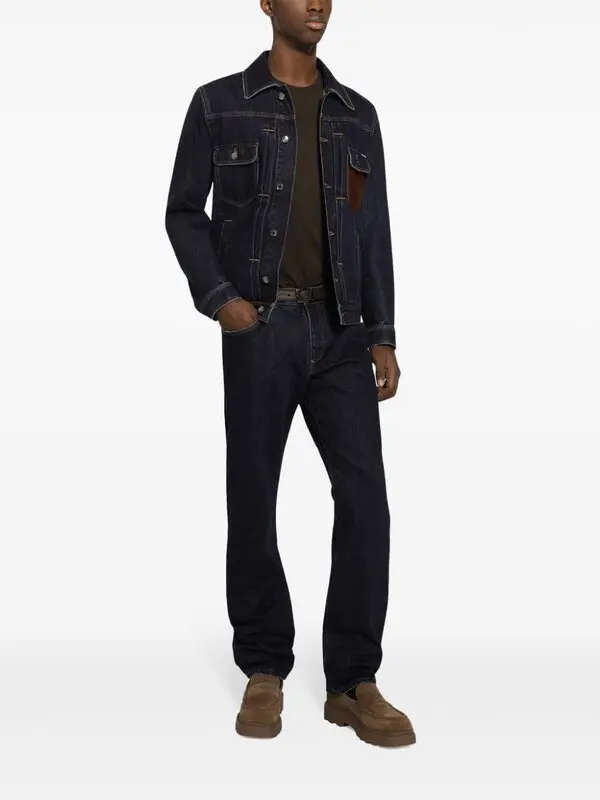 Dolce & Gabbana Logo-stamp Denim Jacket