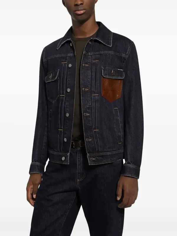 Dolce & Gabbana Logo-stamp Denim Jacket