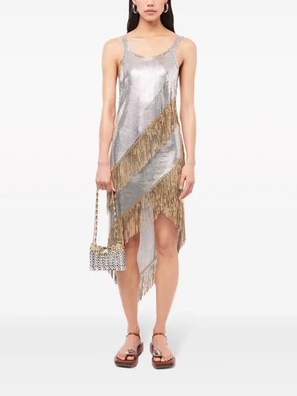 Rabanne Fringed Chainmail Tank Top