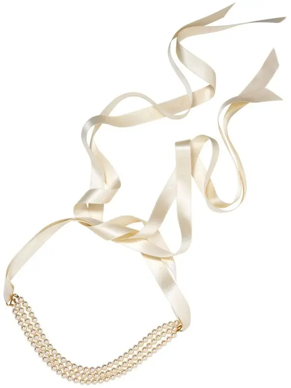 JENNIFER BEHR Blaire Faux Pearl-embellished Choker - Neutrals