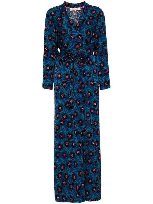 Diane Von Furstenberg Floral-print Wrap Maxi Dress
