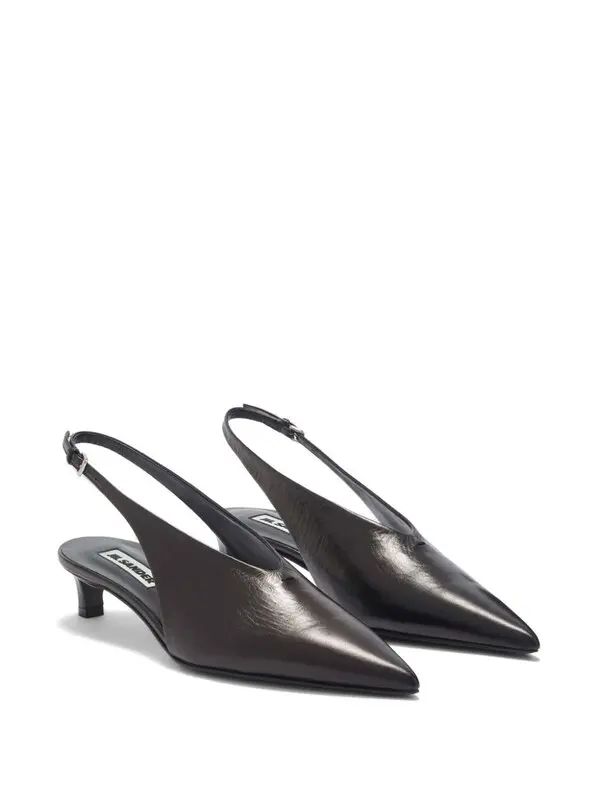 JIL SANDER Pointed-toe Slingback Pumps - Black