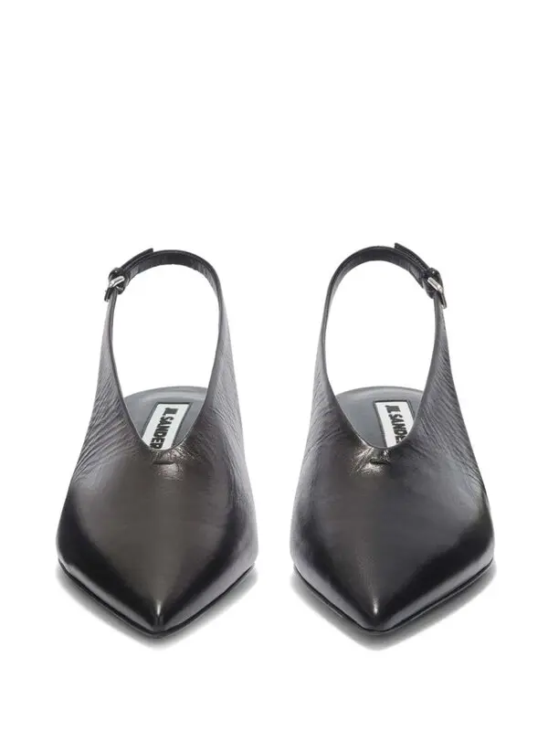 JIL SANDER Pointed-toe Slingback Pumps - Black