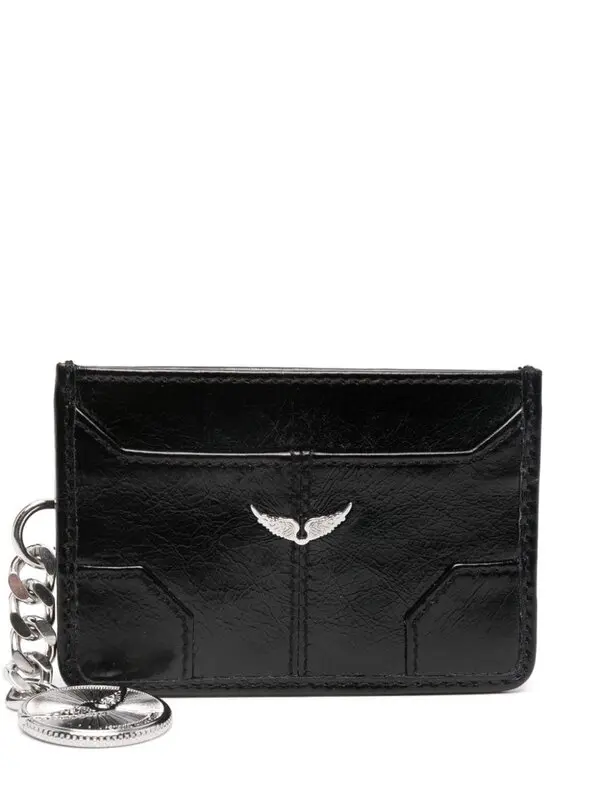 Zadig&Voltaire Sunny Pass Leather Card Holder - Black