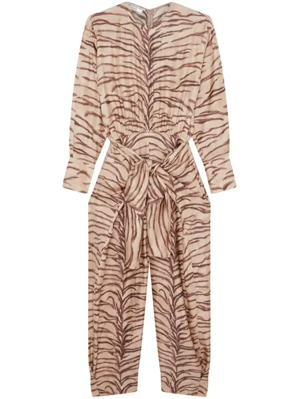 Stella McCartney Tiger-print Jumpsuit - Neutrals