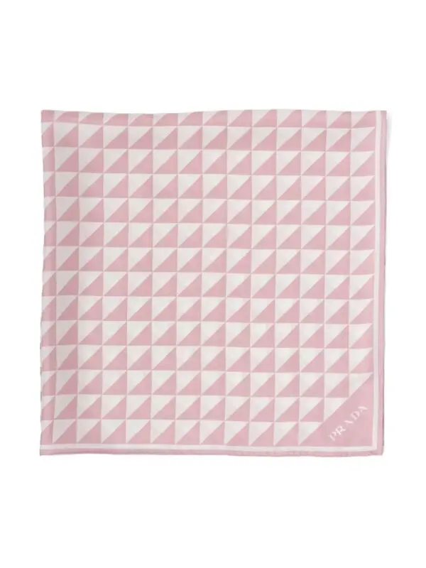 Prada Geometric-print Silk Scarf