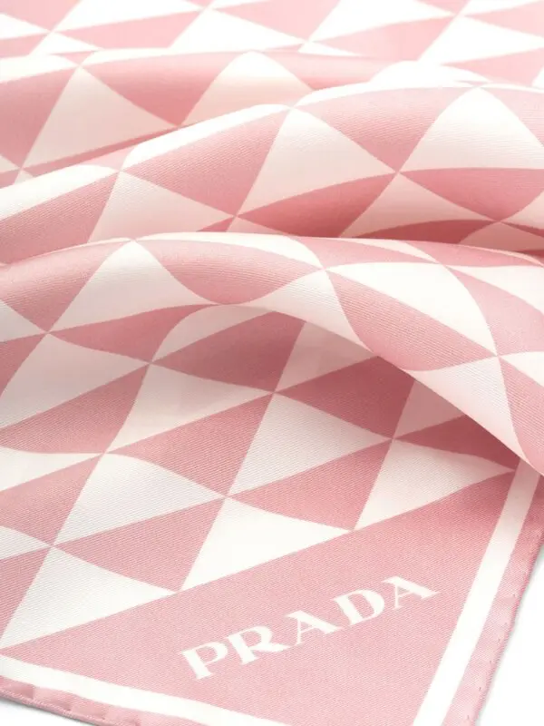 Prada Geometric-print Silk Scarf