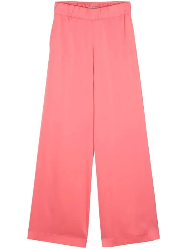 D.exterior Satin Wide Trousers