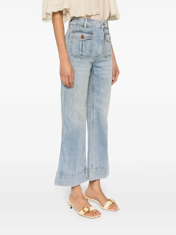 Zimmermann Flared Cropped Jeans