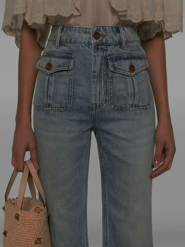 Zimmermann Flared Cropped Jeans