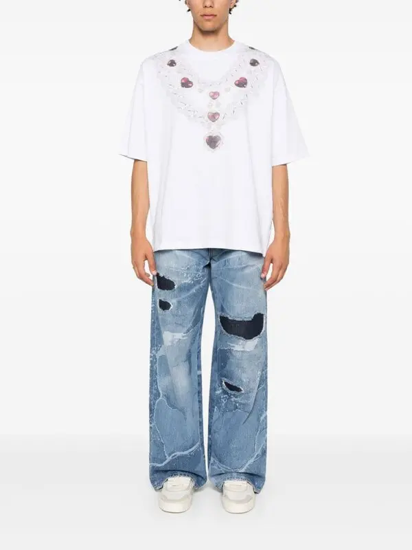 John Richmond Necklace-print Cotton T-shirt