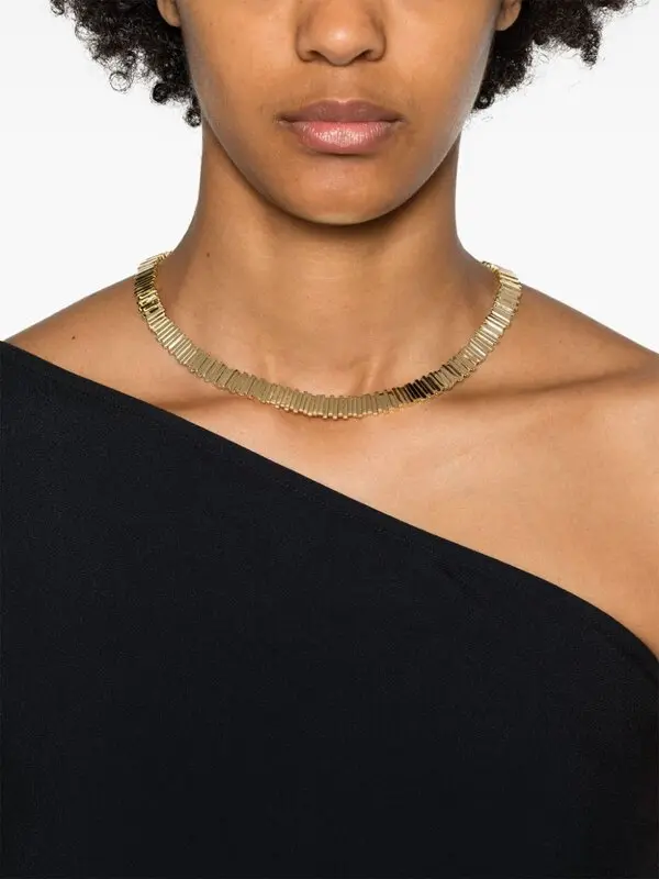 SUZANNE KALAN 18kt Yellow Jagged Baguette Necklace
