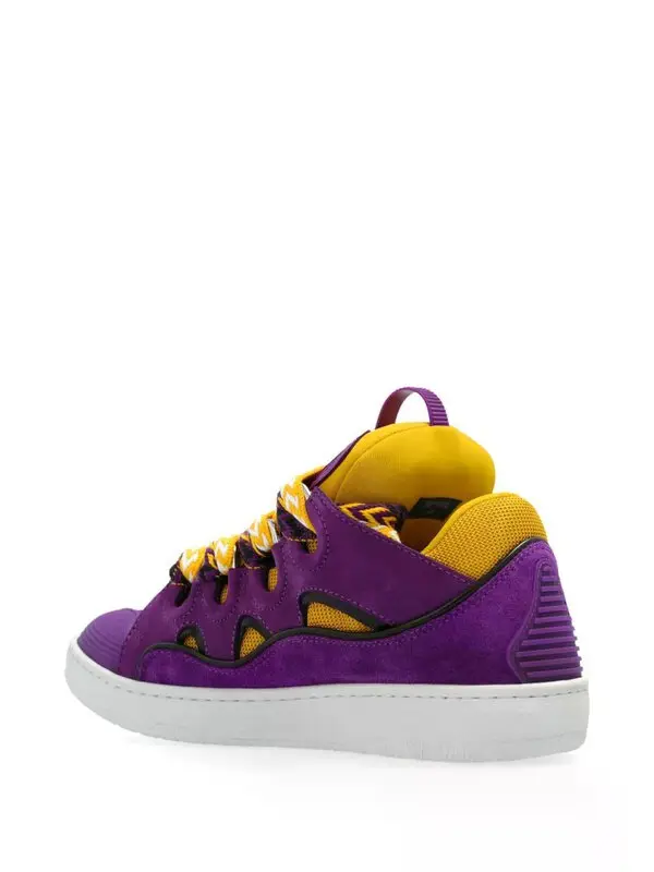 LANVIN Curb Panelled Sneakers - Purple
