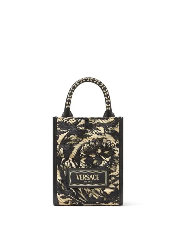 Versace Mini Barocco Athena Tote Bag - Black
