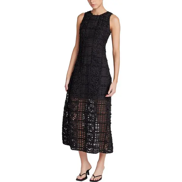 Endless Rose Textured Sleeveless Maxi Dress - Black