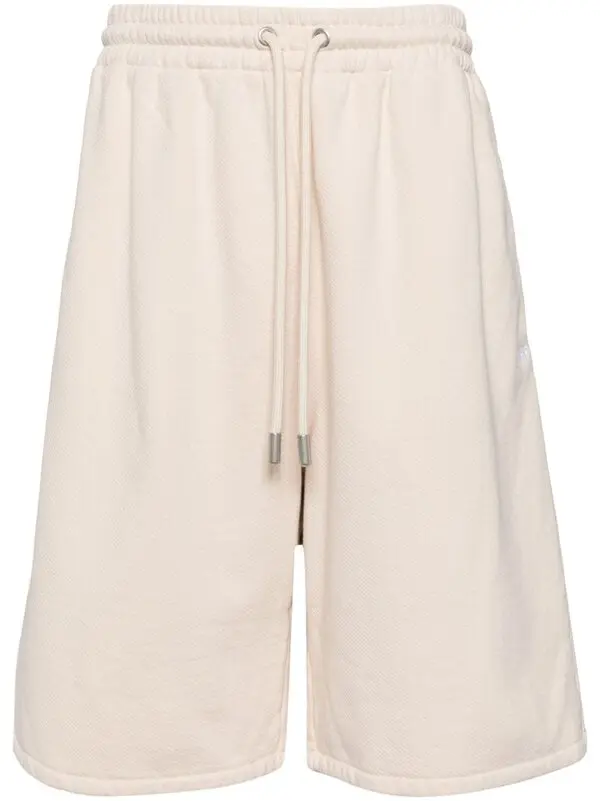 Off-White Diag-stripe Cotton Track Shorts - Neutrals