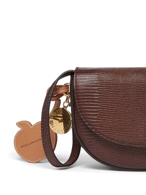 Stella McCartney Frayme Embossed Shoulder Bag - Brown