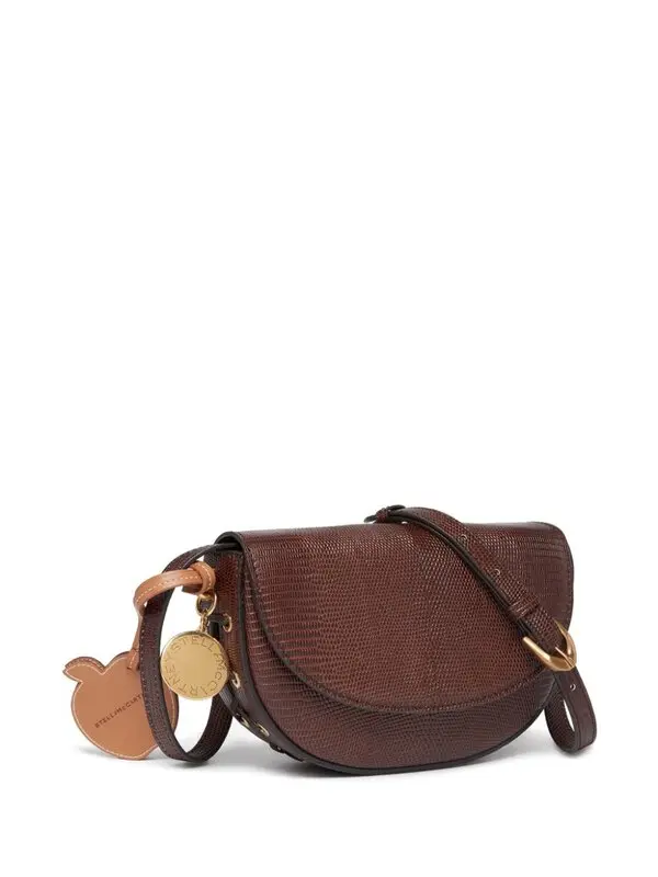 Stella McCartney Frayme Embossed Shoulder Bag - Brown
