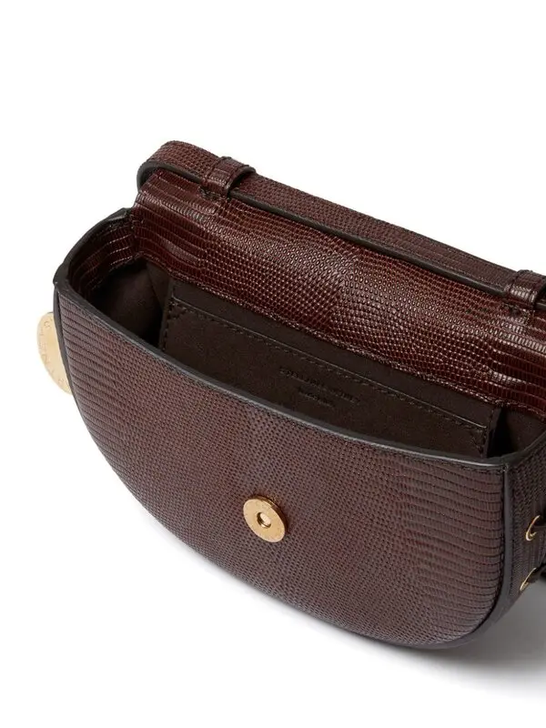 Stella McCartney Frayme Embossed Shoulder Bag - Brown