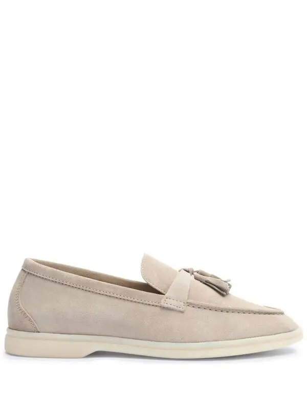 SCAROSSO Leandra Calf-leather Loafers - Neutrals