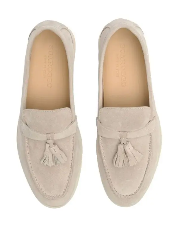 SCAROSSO Leandra Calf-leather Loafers - Neutrals