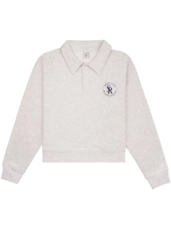 SPORTY & RICH Cotton Polo Top