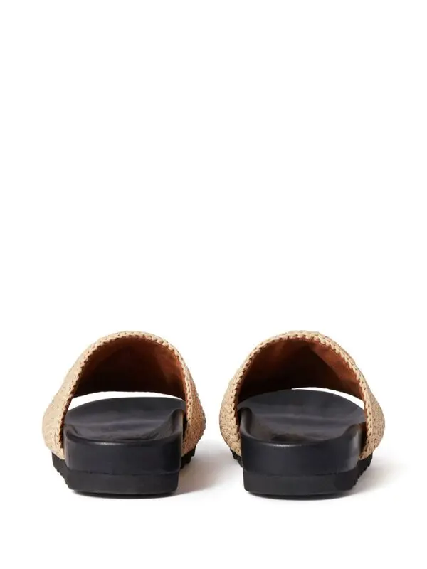 Stella McCartney Elyse Raffia Slides - Neutrals