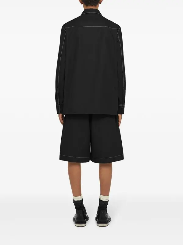 JIL SANDER Long-sleeve Contrast-stitching Shirt