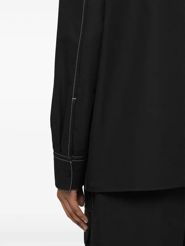 JIL SANDER Long-sleeve Contrast-stitching Shirt