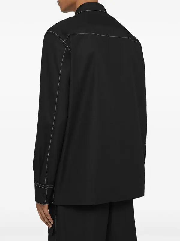 JIL SANDER Long-sleeve Contrast-stitching Shirt