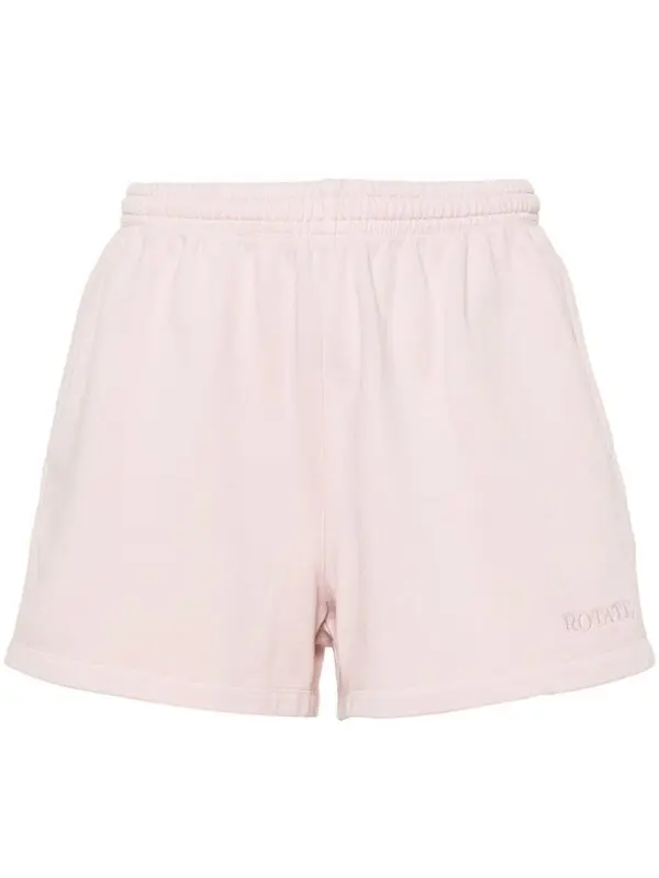 ROTATE BY BIRGER CHRISTENSEN Logo-embroidered Track Shorts