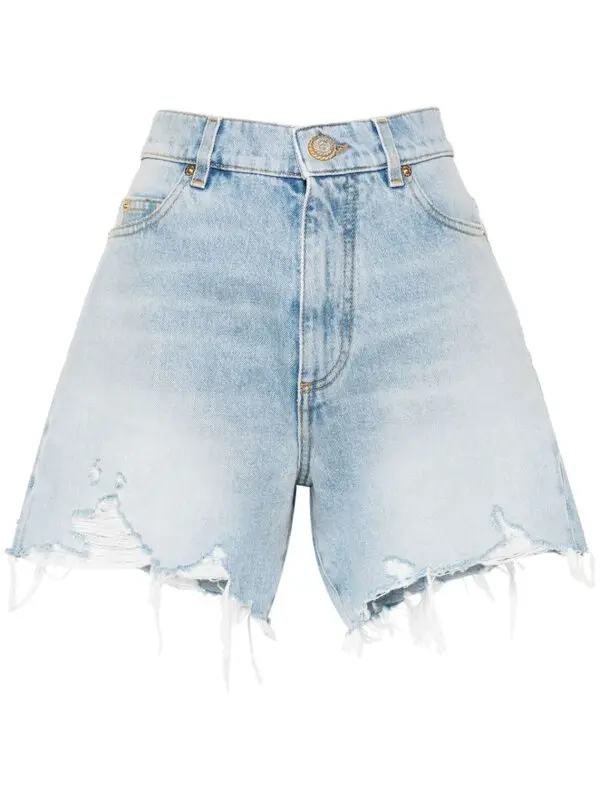 Balmain High-rise Denim Shorts