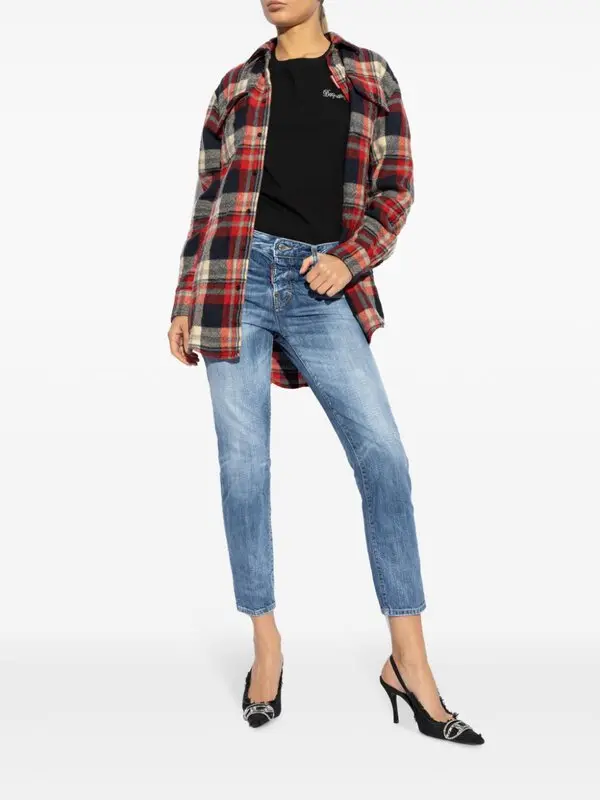 Dsquared2 Logo-patch Cropped Jeans