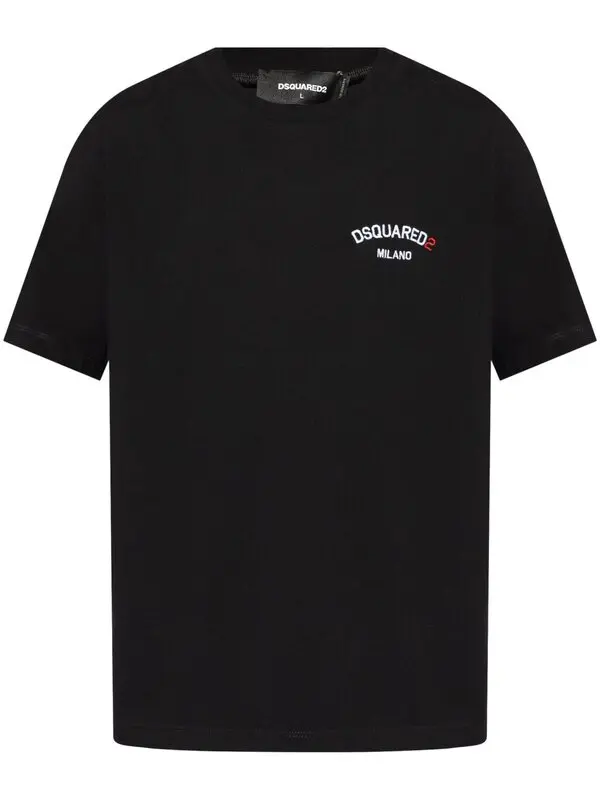 Dsquared2 Logo-embroidered Cotton T-shirt