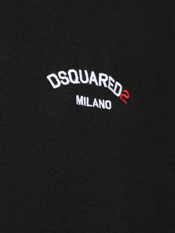 Dsquared2 Logo-embroidered Cotton T-shirt