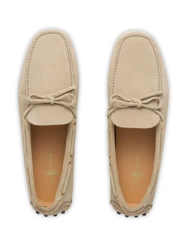 Car Shoe Suede Driving Shoes - Neutrals