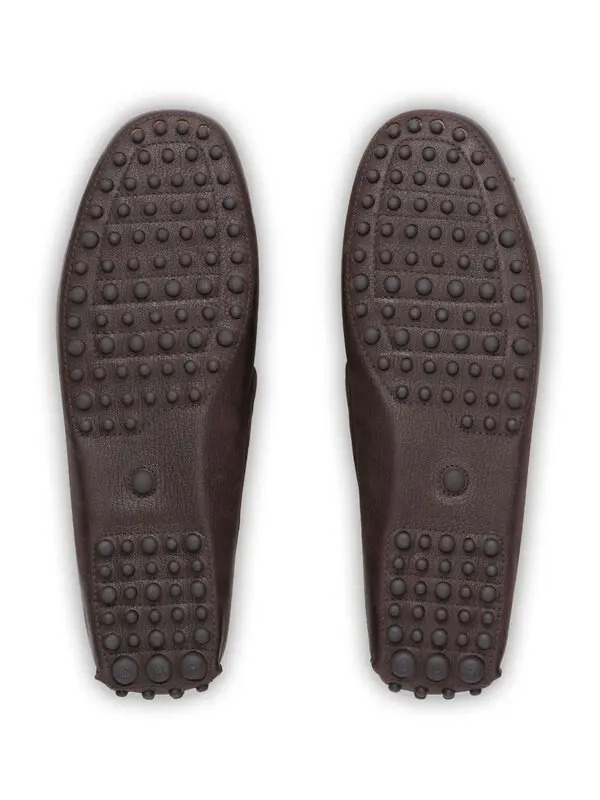 Car Shoe Tassel Leather Driving Shoes - Brown