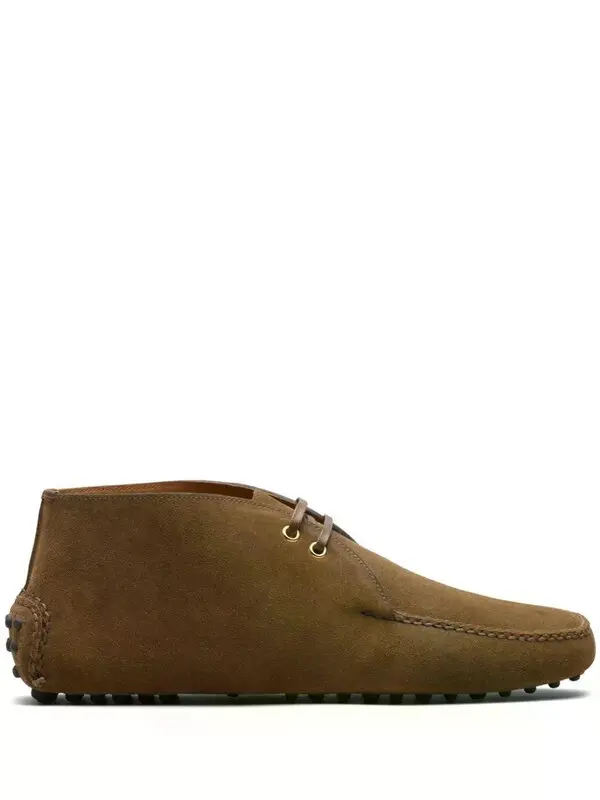 Car Shoe Lace-up Ankle Boots - Brown