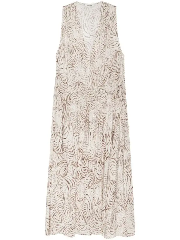ANINE BING Mia Seashell-print Midi Dress