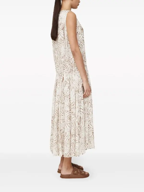 ANINE BING Mia Seashell-print Midi Dress